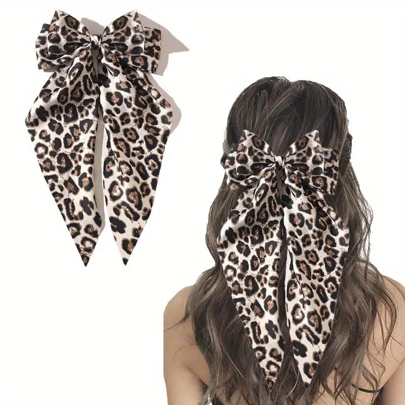 Заколка для волос "Леопард", с бантом