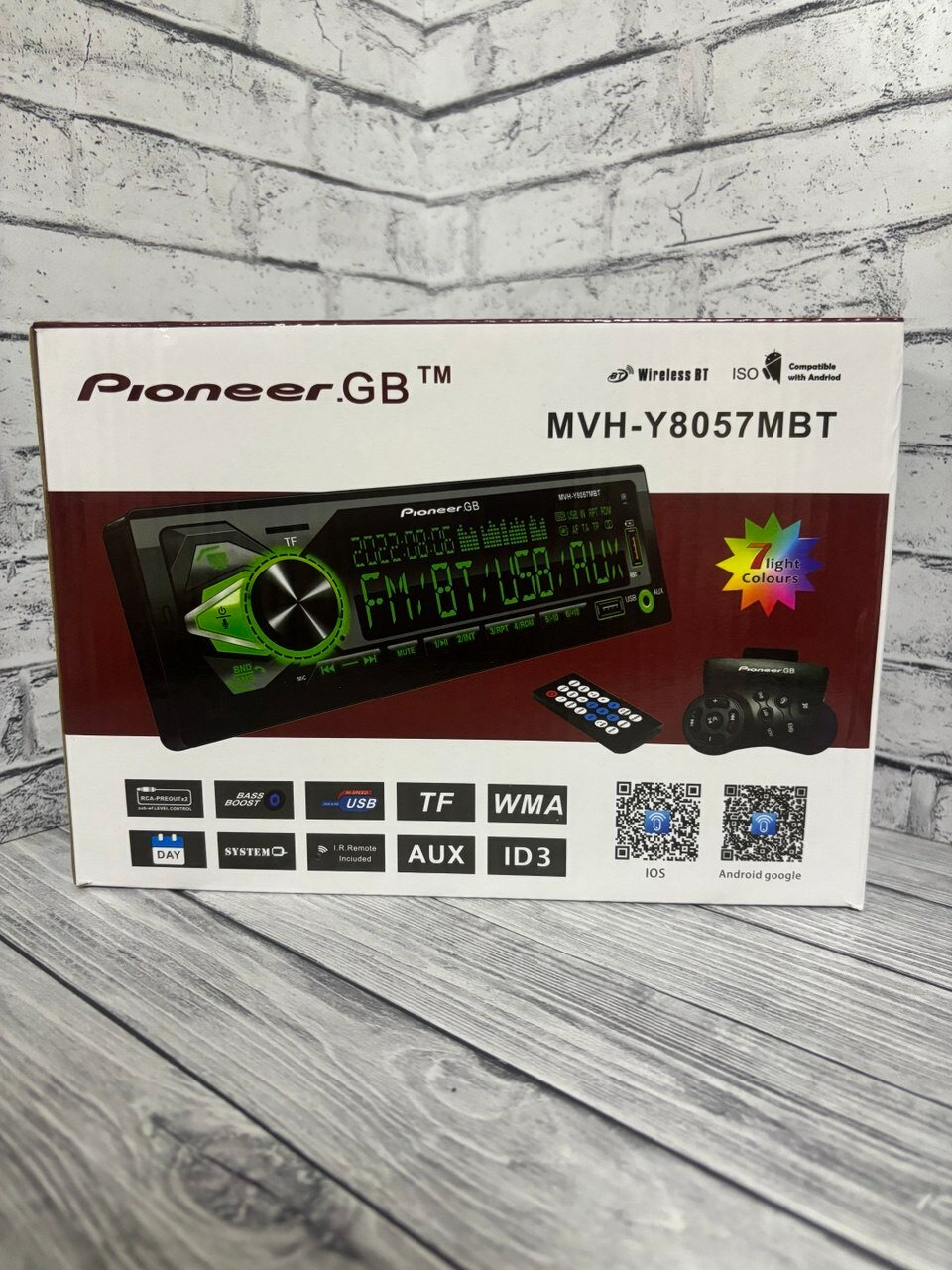 Автомобильная магнитола Pioneer.GB MVH-Y8057MBT/ 6 RCA / MULTICOLOR