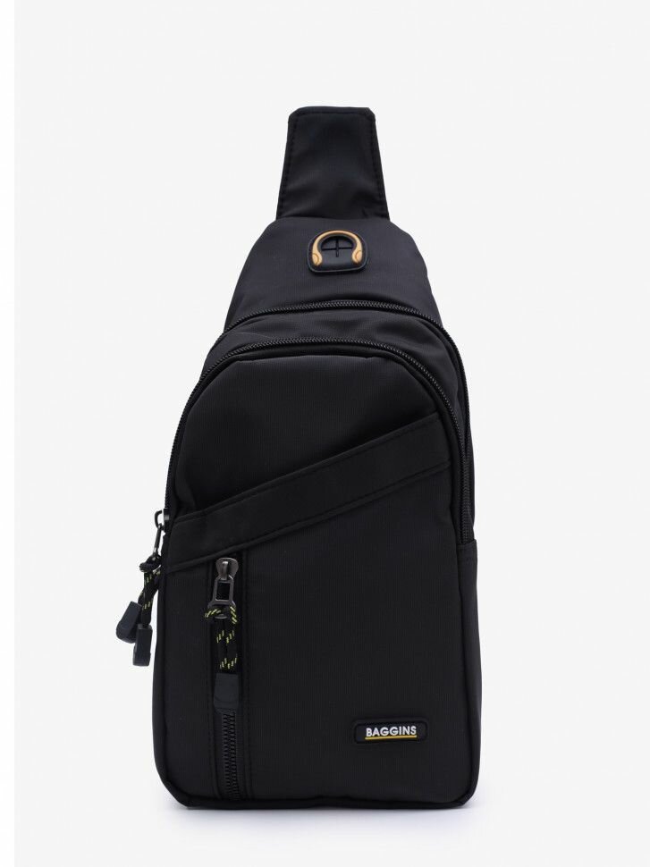 Рюкзак Baggins 82055, на одно плечо, черный, полиэстер, текстиль