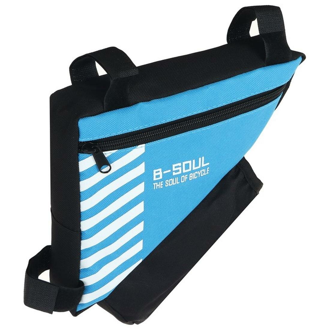 Велосумка подрамная с отсеком для бутылки, PVC, текстиль, цвет синий