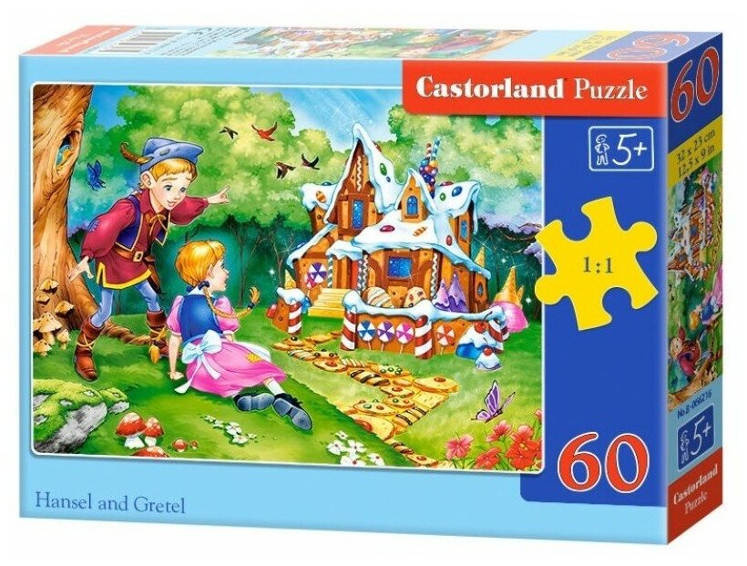 Пазл Castorland Puzzle 60 элементов Пряничный домик 32х23 см В-066216 5+