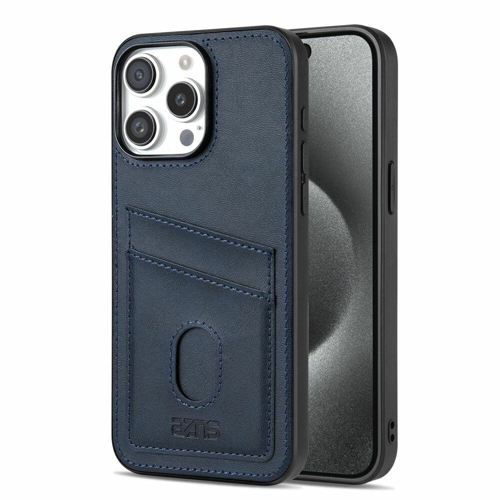 Чехол для телефона Apple iPhone 15 Pro Деловой стиль воловья кожа Дизайн слота для карты