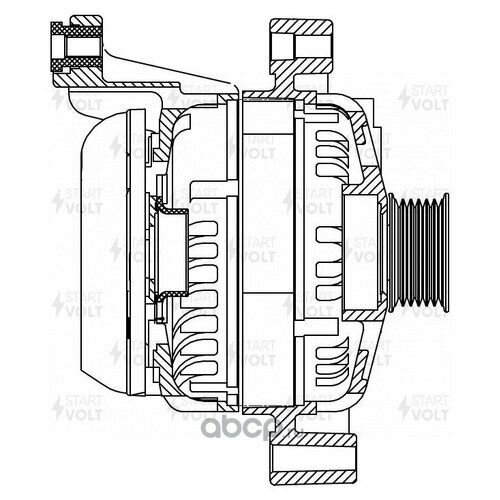Генератор для а/м BMW X1 F48 (14-)/X3 F25 (14-) 2.0D/X1 F48 (14-) 2.0i 180A (LG 2641) Стартвольт LG2641