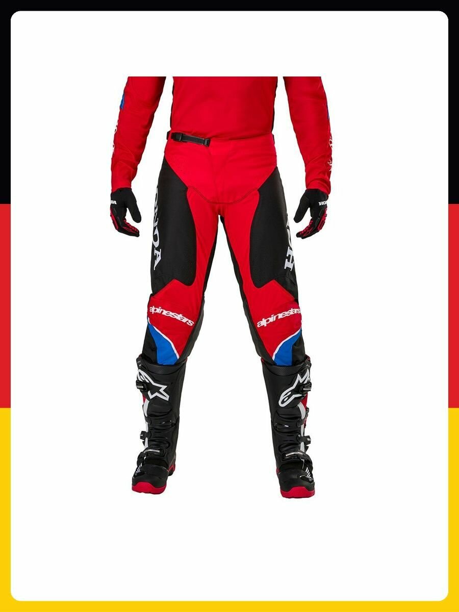 Мотобрюки Alpinestars Honda Racer Iconic Offroad, красный, 28