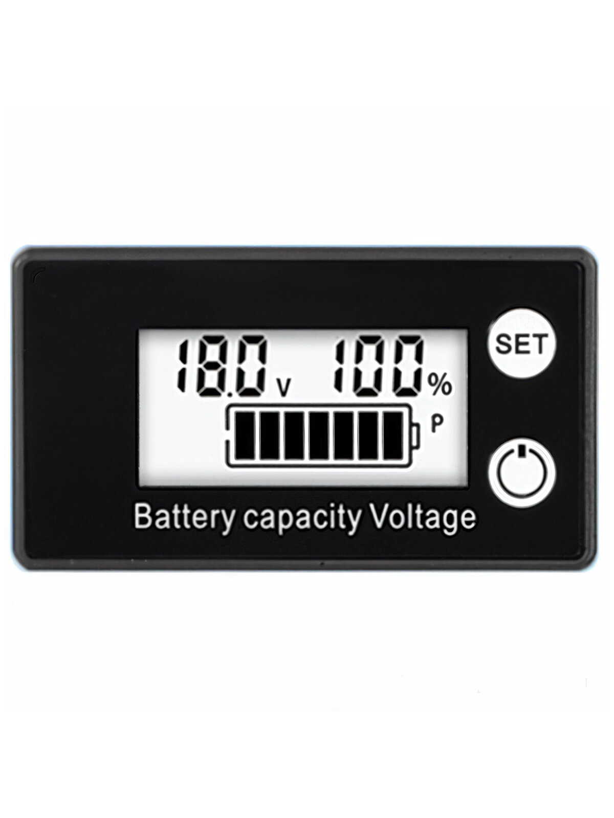 Универсальный цифровой измеритель заряда и емкости АКБ, тестер емкости авто аккумулятора, вольтметр GSMIN 6133A (Белый)