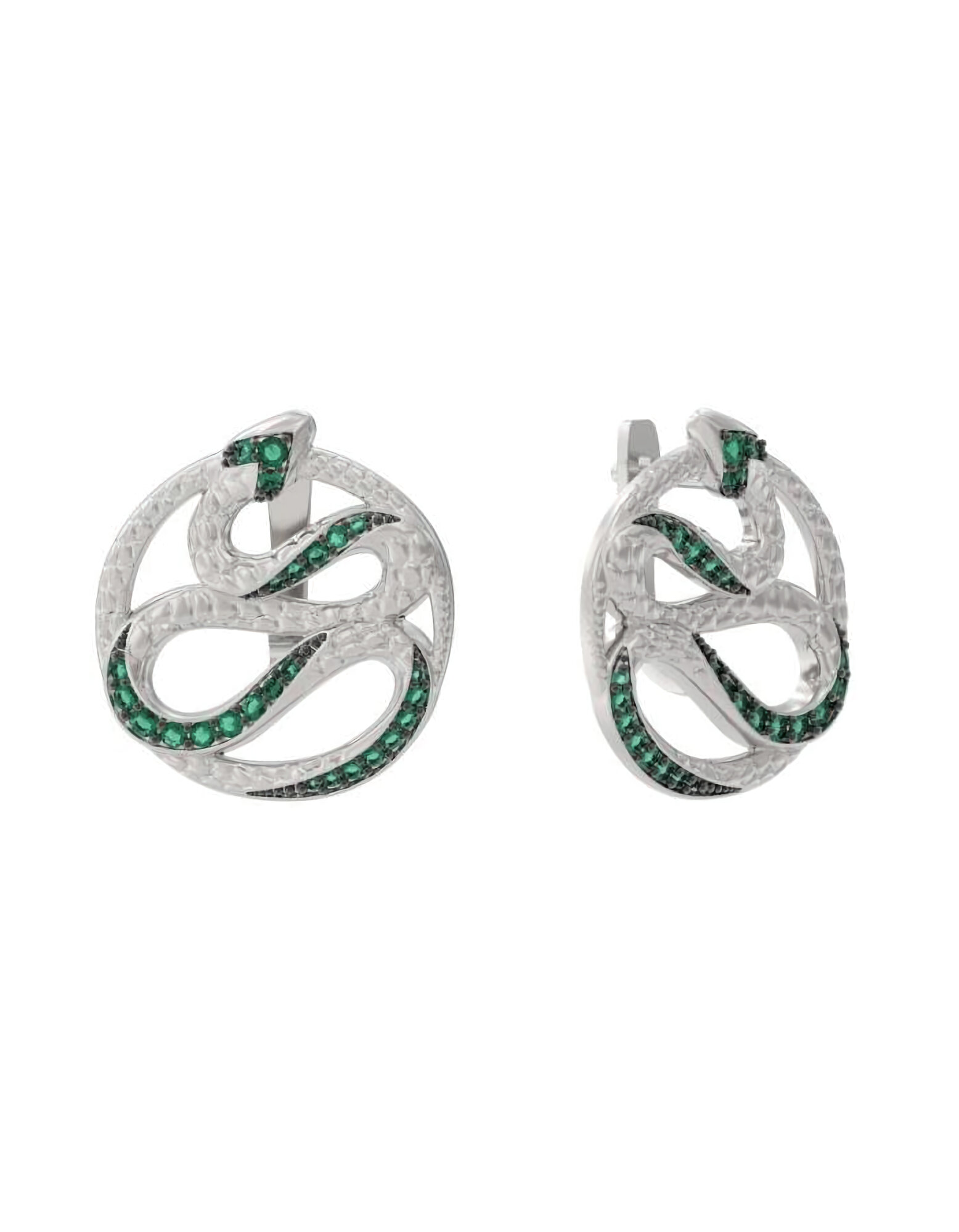 Серьги пусеты, серебро, 925 проба, родирование, фианит