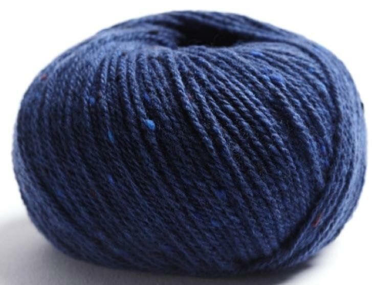 Como Tweed /Комо Твид/ пряжа Lamana (100% шерсть мериноса сверхлегкая), 25г/120м (53 твид, nachtblau (ночной синий), синий)