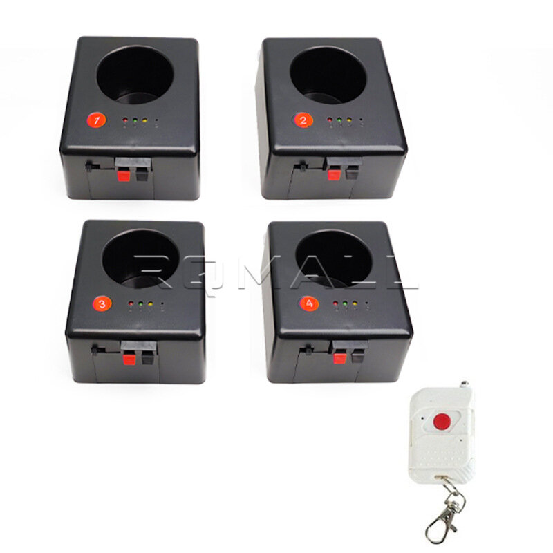 4 каналаБеспроводной пульт для запуска холодных фонтанов Сценическое пиротехническое оборудование Подходит для свадеб, торжеств, открытий и сценических выступлений