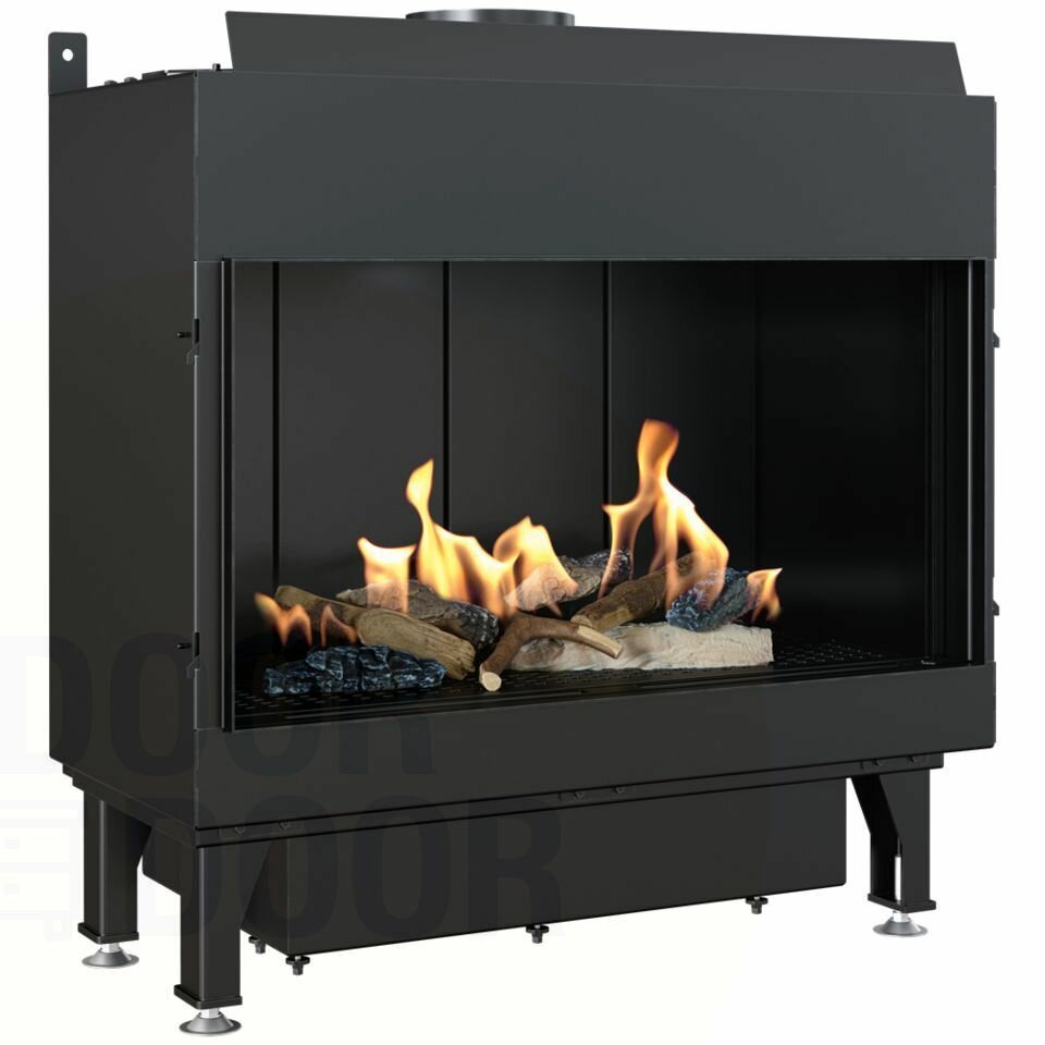 Газовая топка Kratki LEO/70/G20, Сталь, черный, 75,6x81,6x37,5 см.