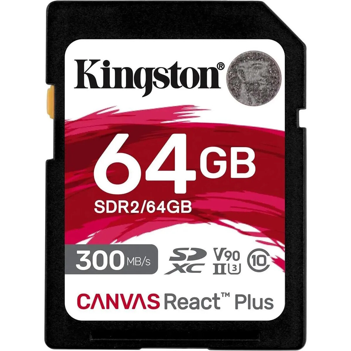 Карта памяти Kingston SDR2/64GB SDXC, 64 Гб, Class 10, UHS-I U3 V90