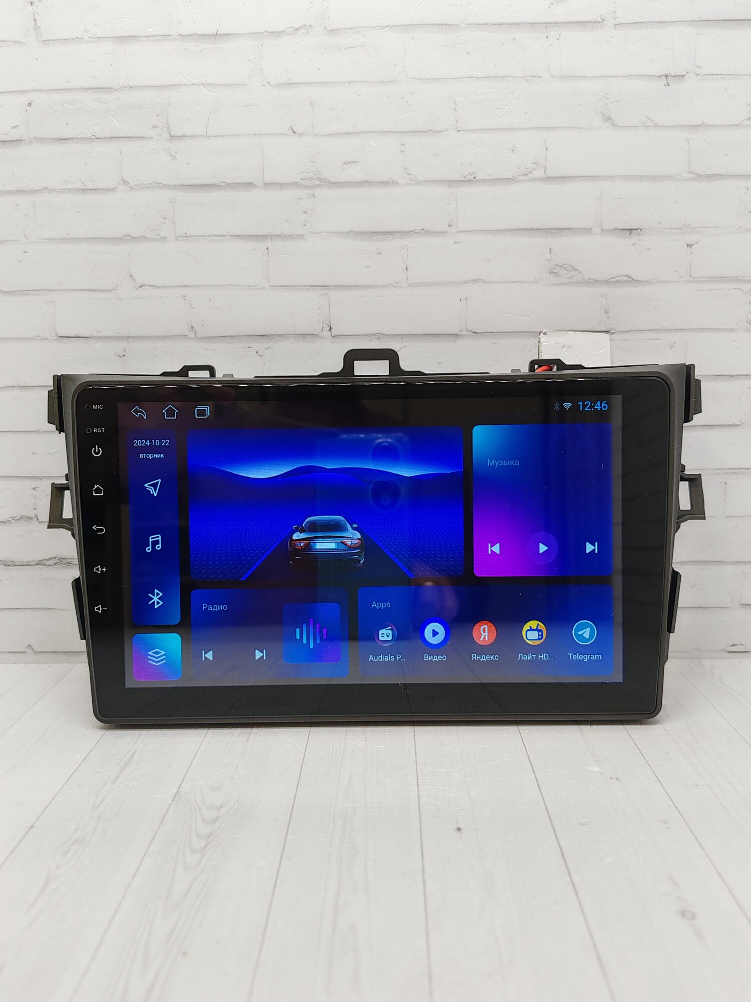 Магнитола андроид 8-ядер, 4/64гб, сим-карта 4G, экран QLED 9', Блютуз, WiFi, GPS, USB, DSP, CarPlay, для Тойота Королла Е150,140 (Toyota Corolla) 2007-2013 г.