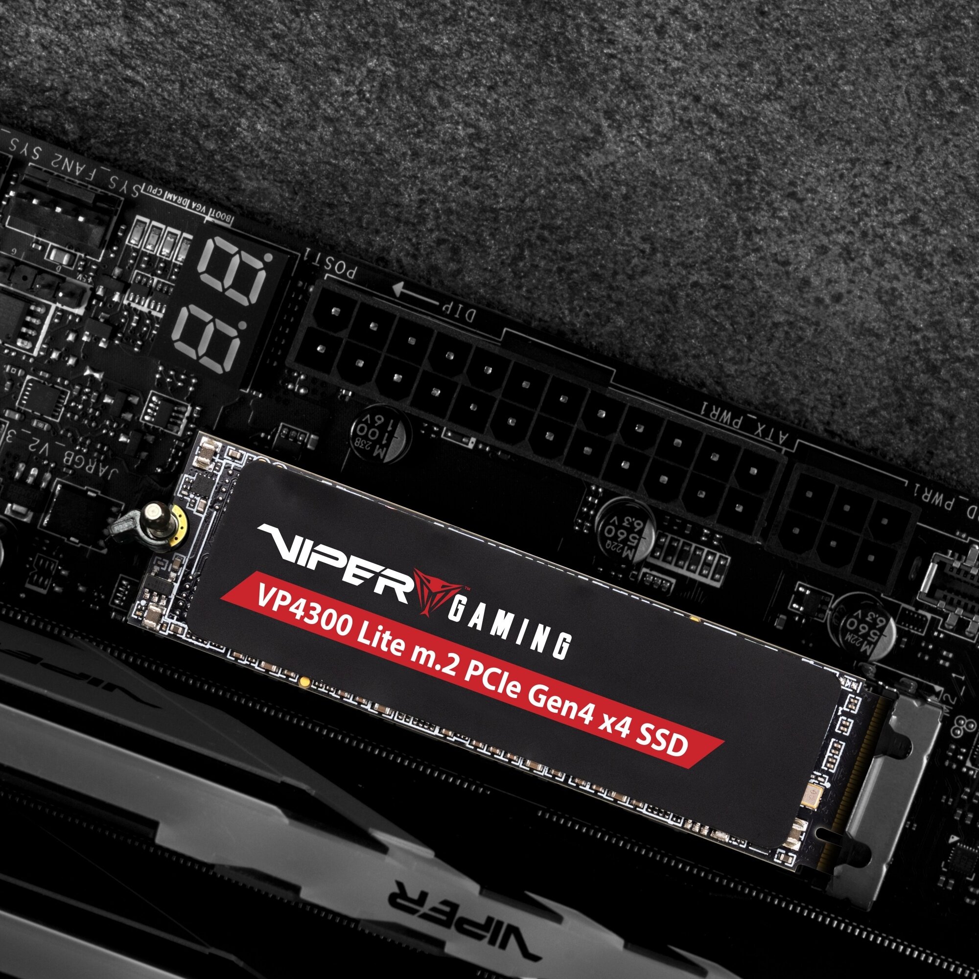 Накопитель SSD Patriot Viper VP4300 Lite 2TB, M.2 2280, VP4300L2TBM28H, PCIe 4x4, NVMe, 7400/6400, heatshield, RET