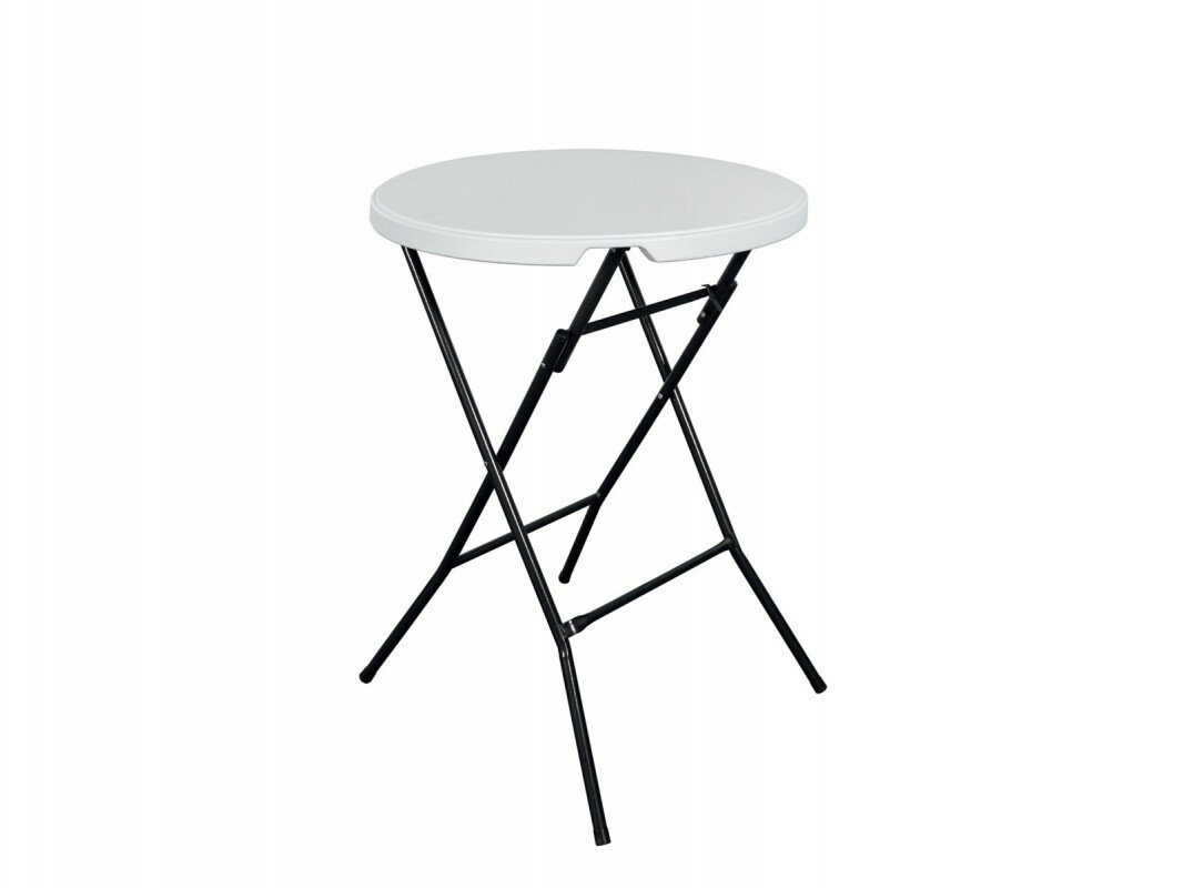 Стол складной барный высота 110 см, диаметр 80 см, сталь/пластик