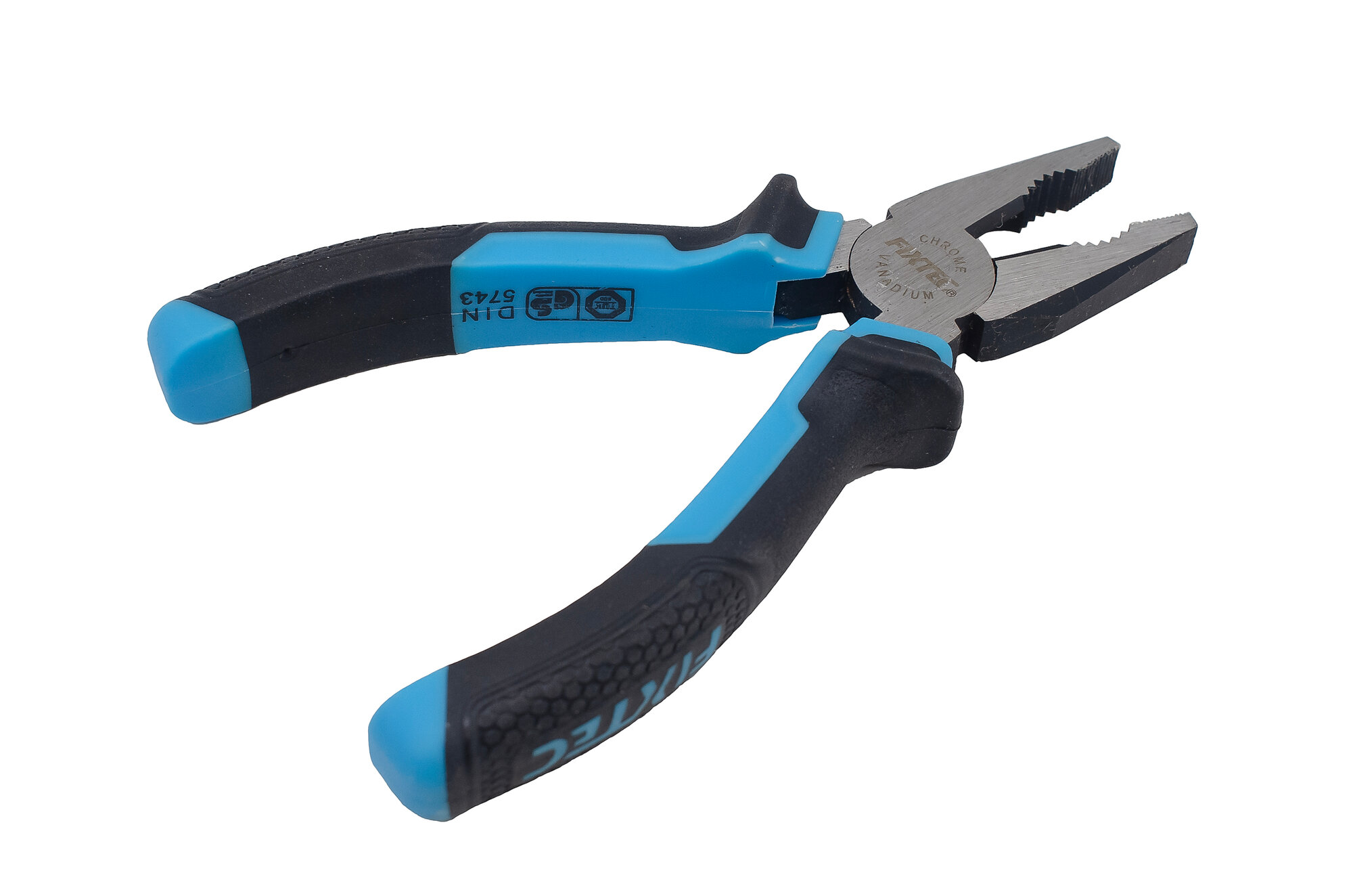 Плоскогубцы Fixtec FHCP1006, CR-V сталь, двухцветные ручки TPR, 160 мм