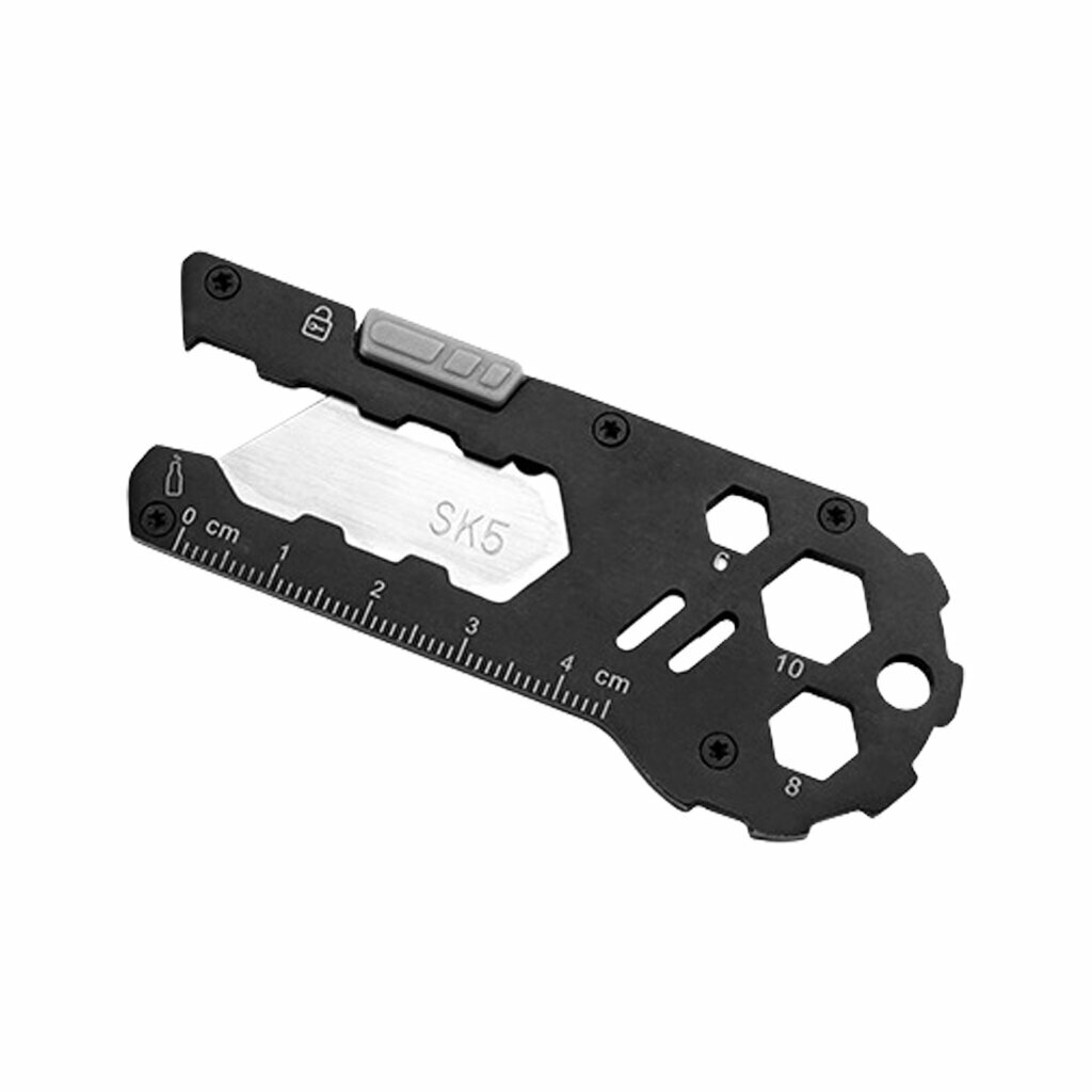 Многофункциональный универсальный нож EDC, черный