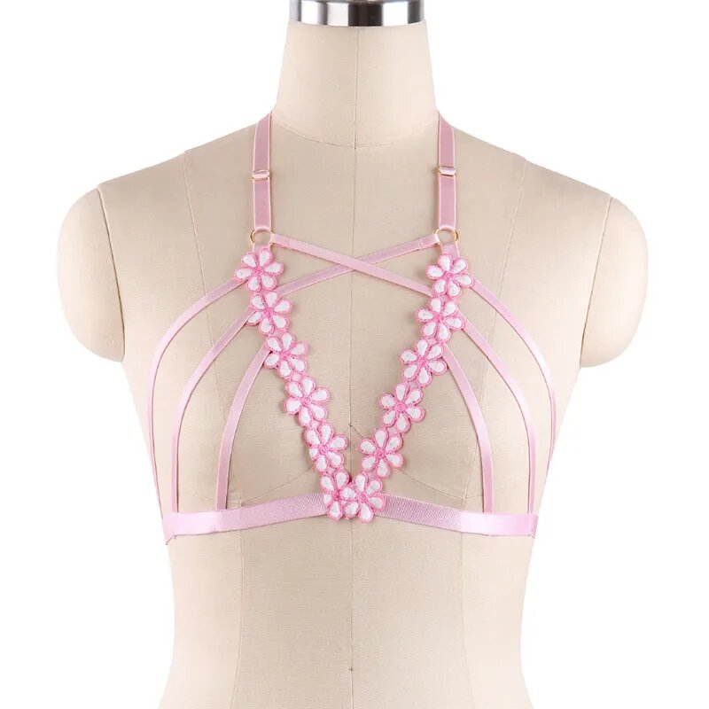 Розовый Lingerie Harness O0613