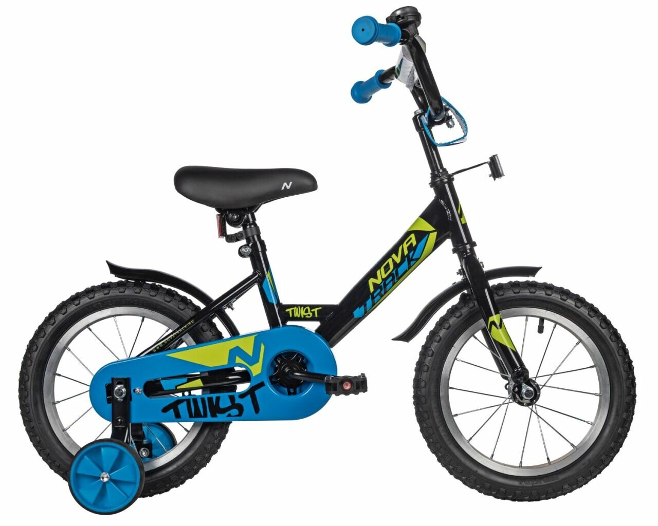 Детский велосипед Novatrack Twist 14" (2025) 14 Черный (95-110 см)