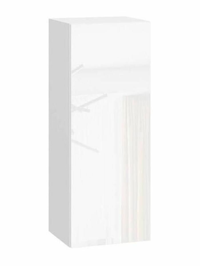 Кухонный модуль навесной, шкаф Тандем с полками, с доводчиками, 35х29.6х91.2 см, Белый / Белый глянец (Бруно)