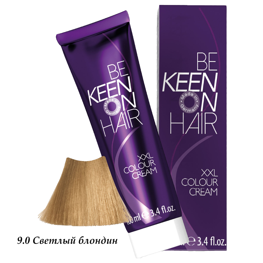 KEEN Крем-краска для волос 9.0 Светлый блондин/Hellblond Профессиональная краска KEEN COLOUR CREAM, 100мл