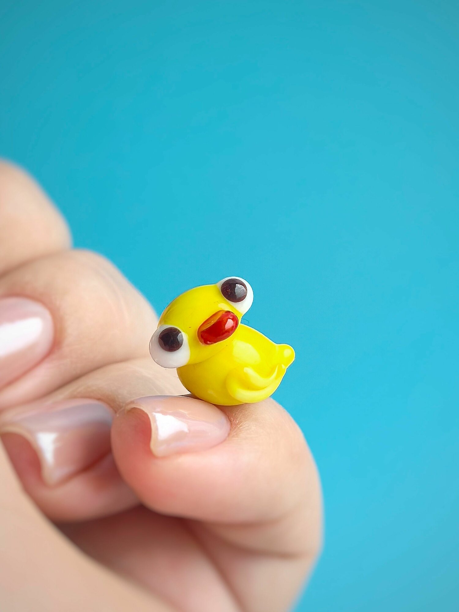 Фигурка стеклянная Уточка статуэтка или сувенир Утка в подарок для коллекционеров