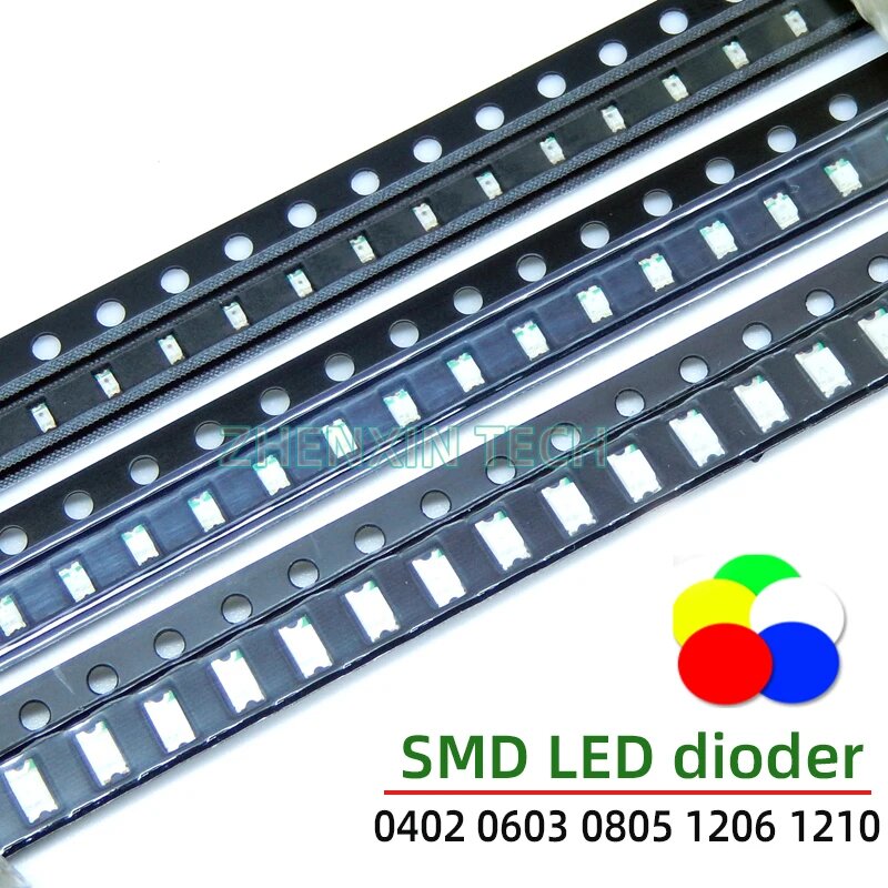 Светодиоды SMD 0402 White 100шт.
