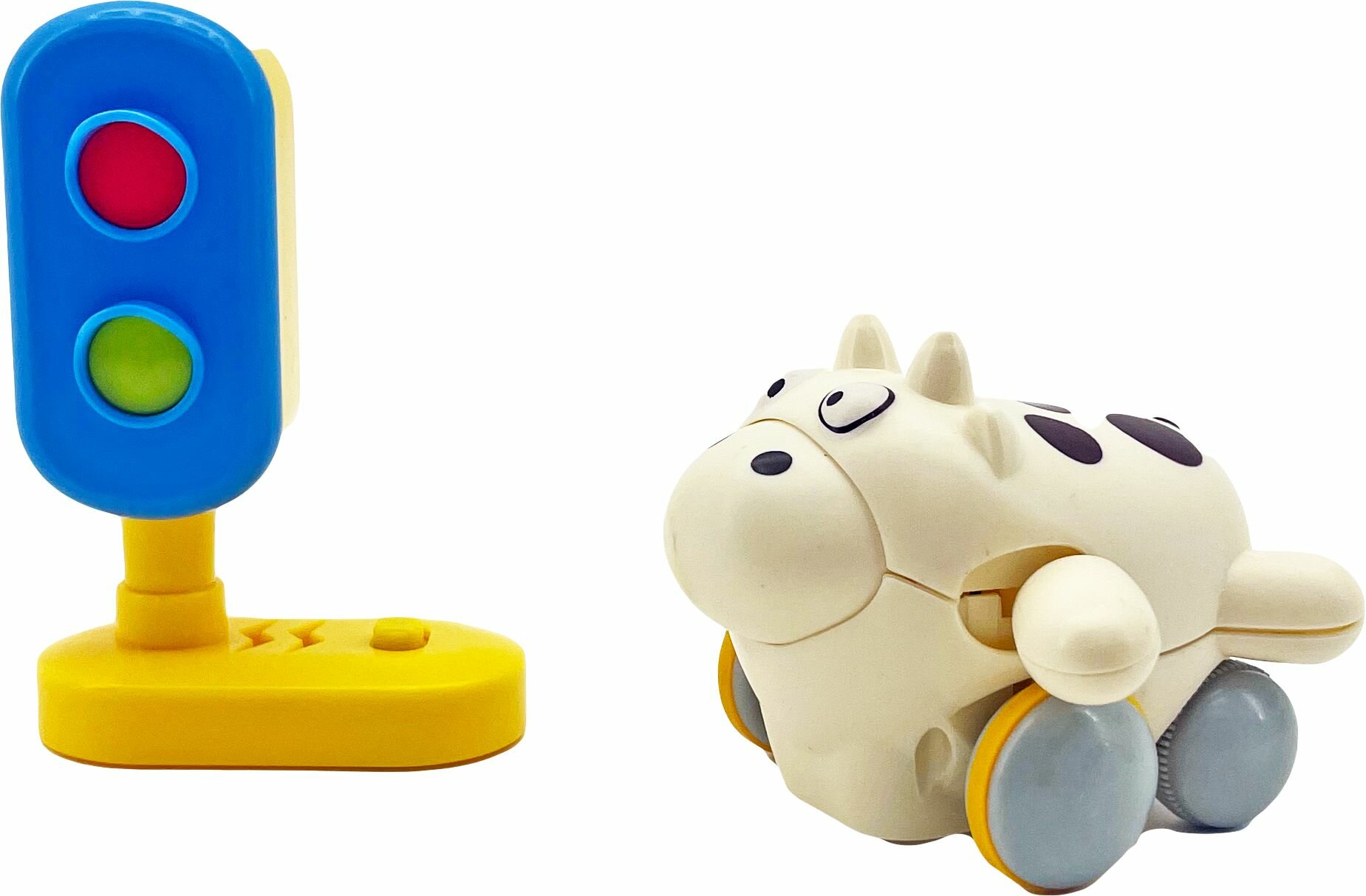 Набор Yanger "Коровка и Светофор", инерционный механизм, от 3 лет