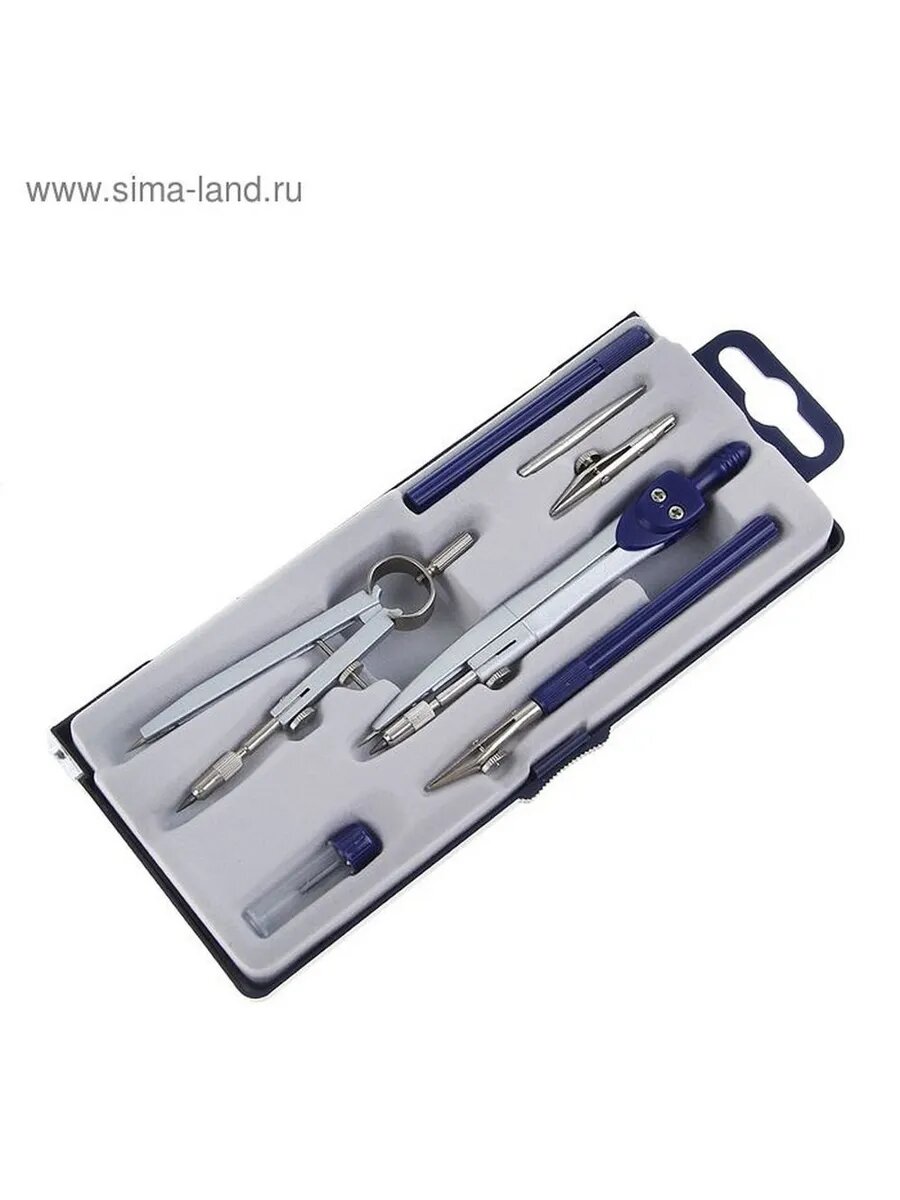 Комплект инструментов для черчения в пенале