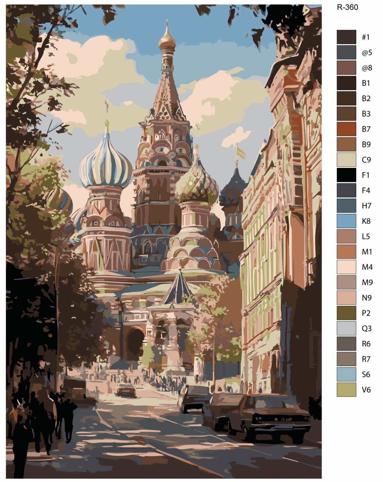 Картина по номерам R-360 "Красная площадь СССР" 50х70 см