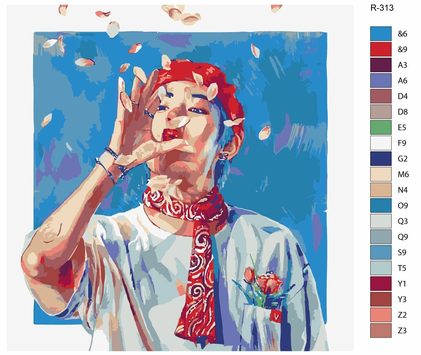 Картина по номерам BRUSHES-PAINTS BTS R-313 40x40 см