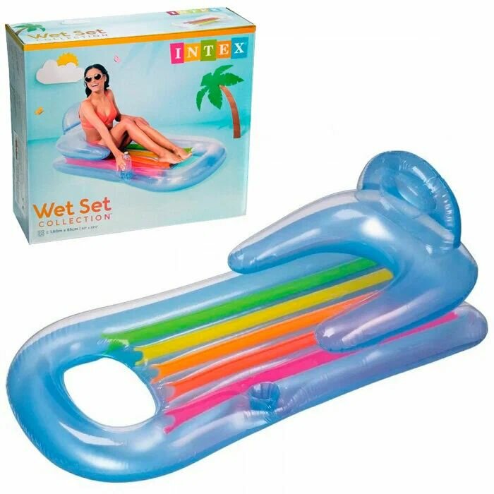 Надувной Матрас-Кресло для плавания с окном INTEX 58802