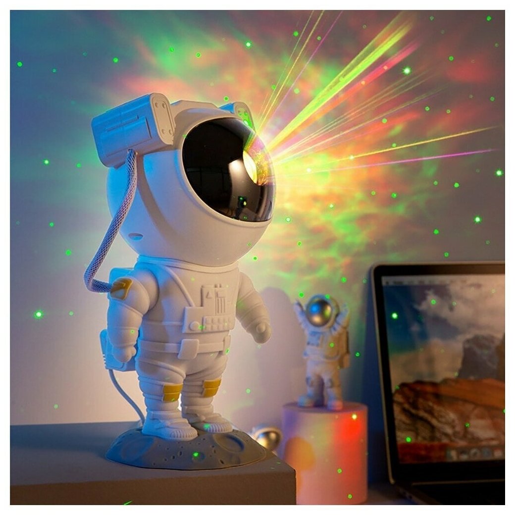 Ночник проектор звездного неба Космонавт. Светильник детский для сна