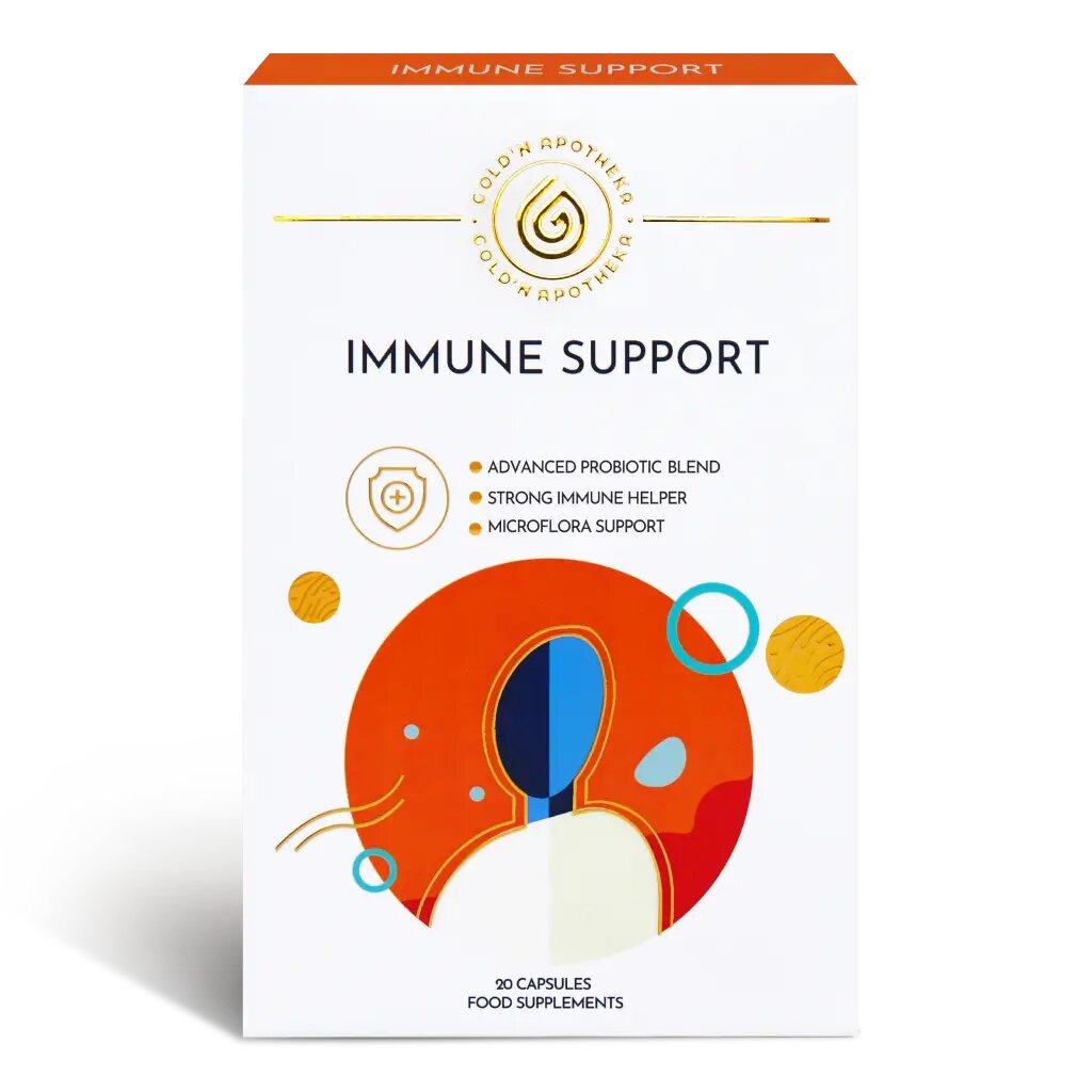 Gold'n Apotheka Immune Support 30/60/90 Симбиотик форте (Symbiotic forte) капсулы массой 600 мг 20 шт