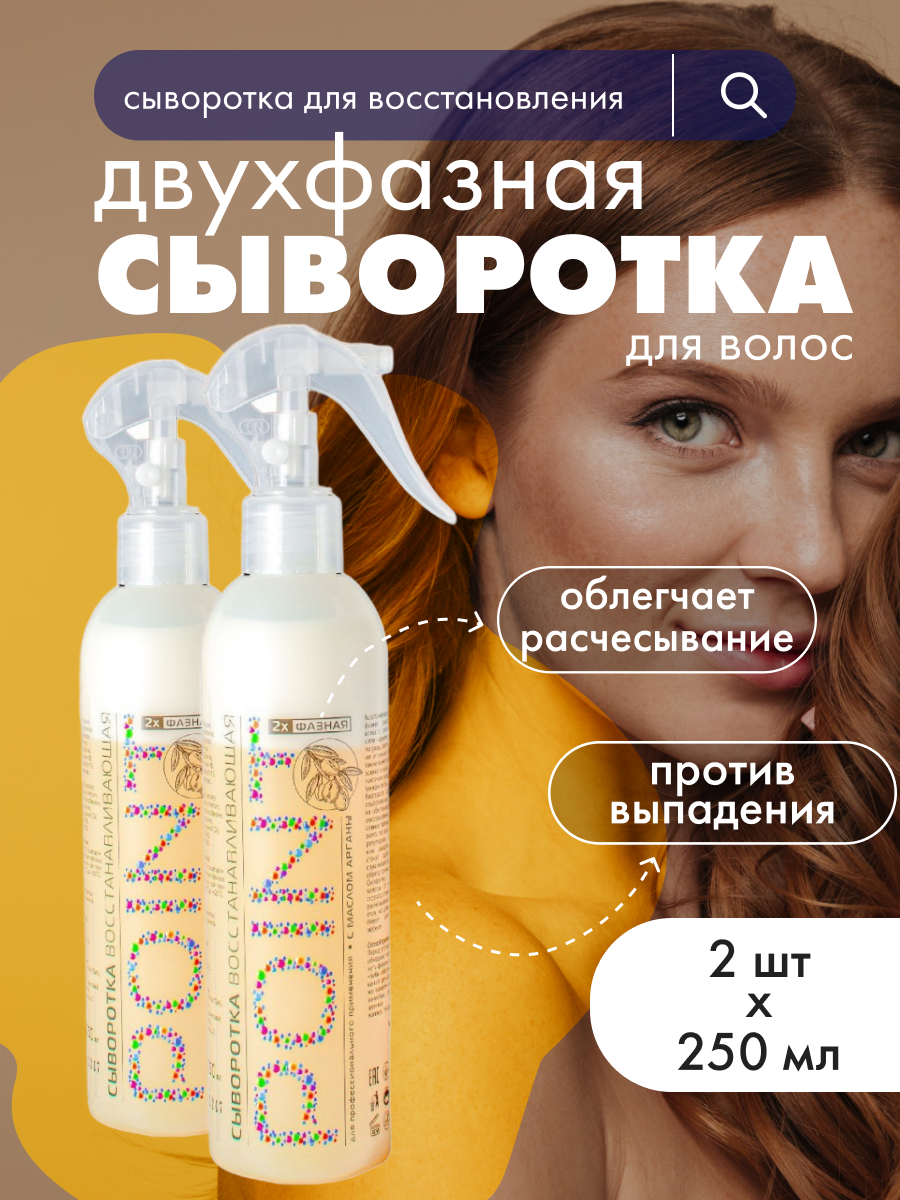 Сыворотка для волос POINT восстанавливающая двухфазная 250 мл 2 шт