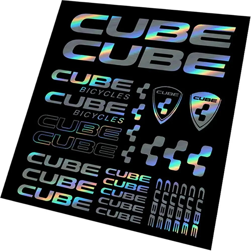Для CUBE универсальная виниловая наклейка, набор наклеек для велосипеда, горного Laser Silver