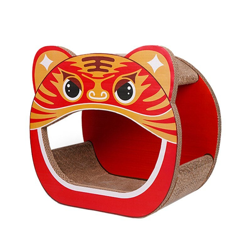 Большая кошка черапины доски черапины подушка кошка мусора один гофрированный кошка картон черапины не бриться мебель и черапины