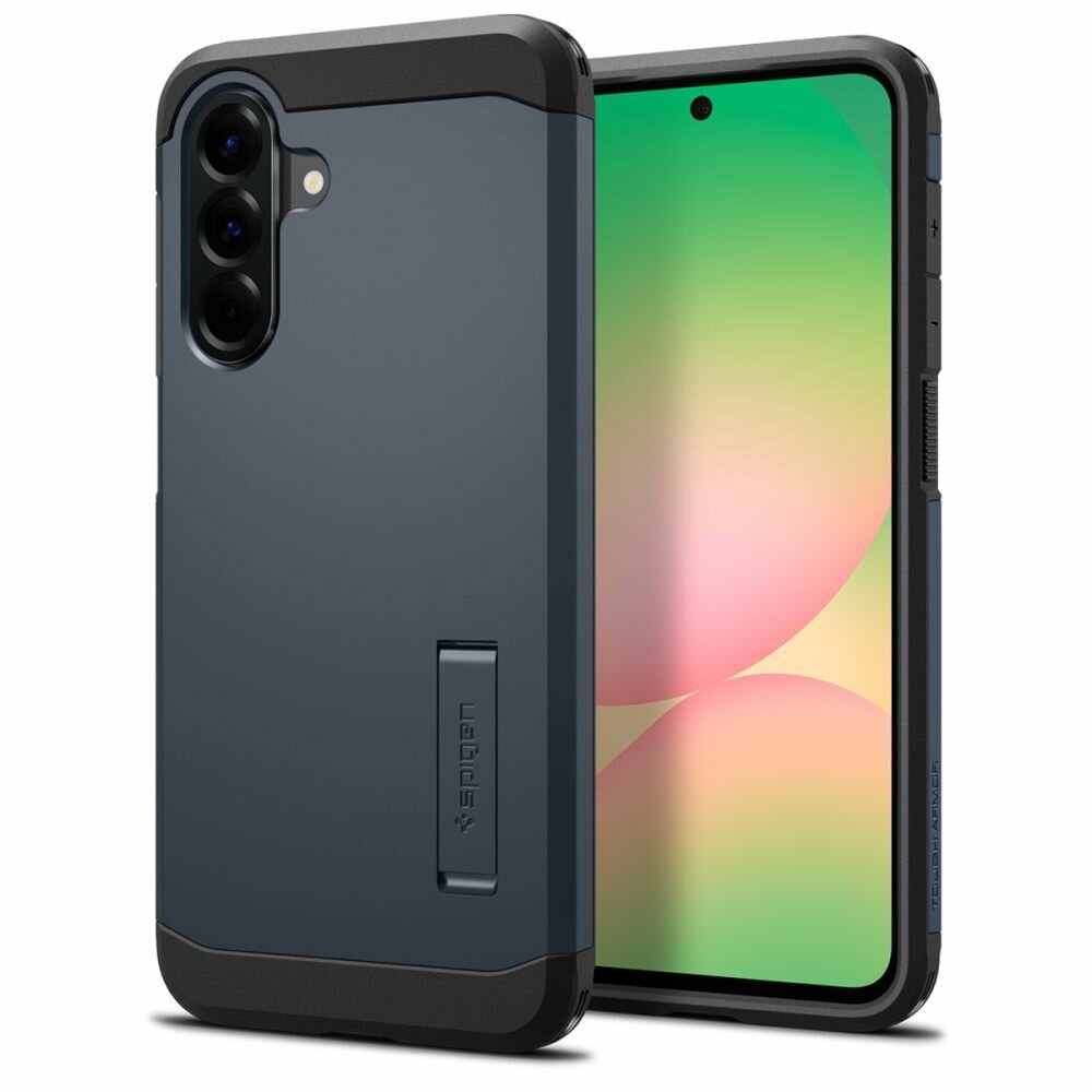 Чехол Spigen Tough Armor на Samsung Galaxy A56 5G / Галакси А56 5G серый (ACS09295), противоударный, с подставкой, защита камеры и дисплея