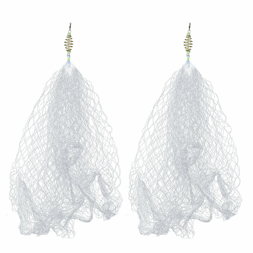 2 шт. Медные пружинные сети для ловли на мелководье с люминесцентными бусинами, сетка для ночной рыбалки, рыболовные снасти