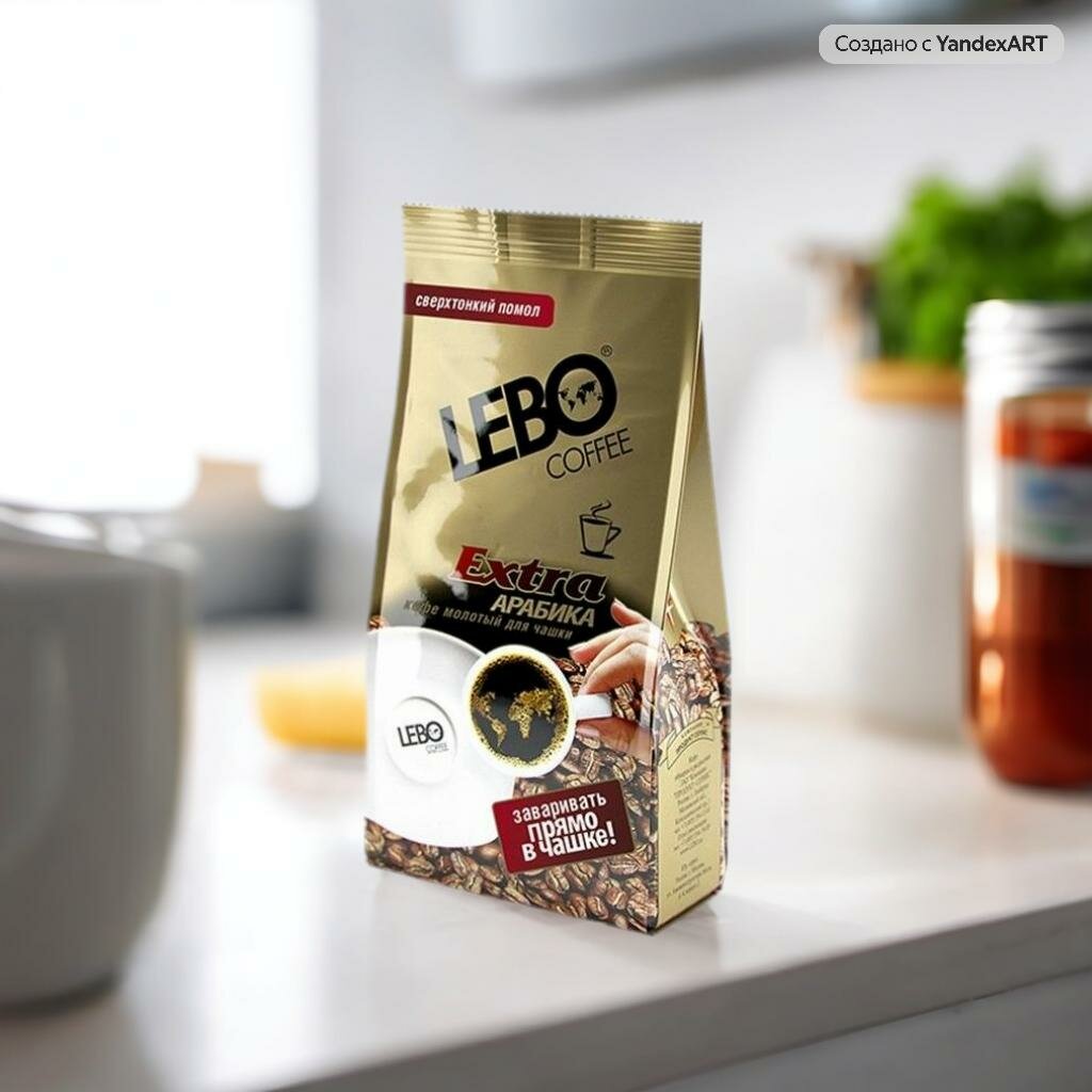 Кофе Lebo молотый Extra, для чашки, сверхтонкий помол, 100 гр - 1 штука