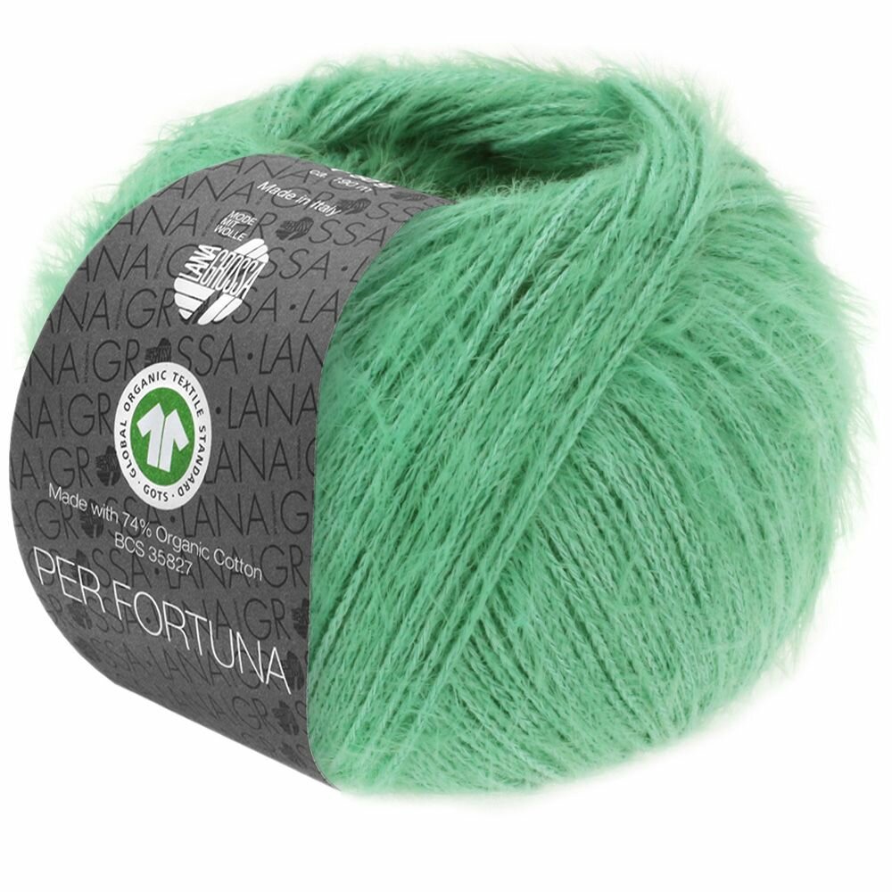 Пряжа для вязания Lana Grossa Per Fortuna (42 Helles Smaragd) 1 моток 50г/190м