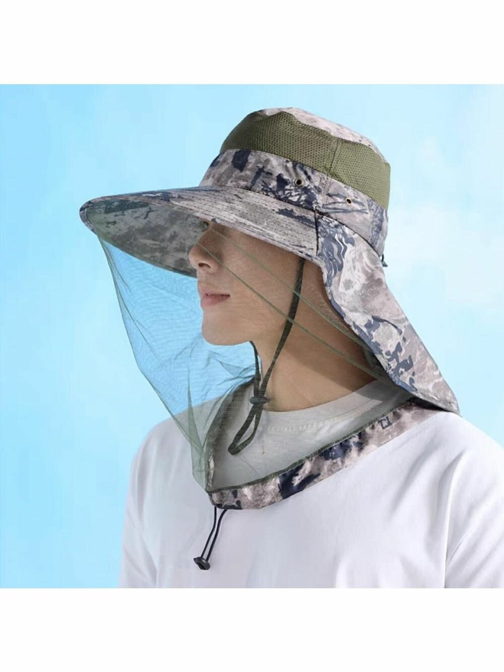 Летняя антимоскитная шляпа для рыбалки на открытом воздухе