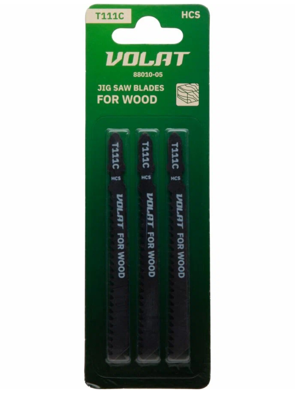 Пилка для электролобзика волат по дереву T111C 3 штуки (88010-05)