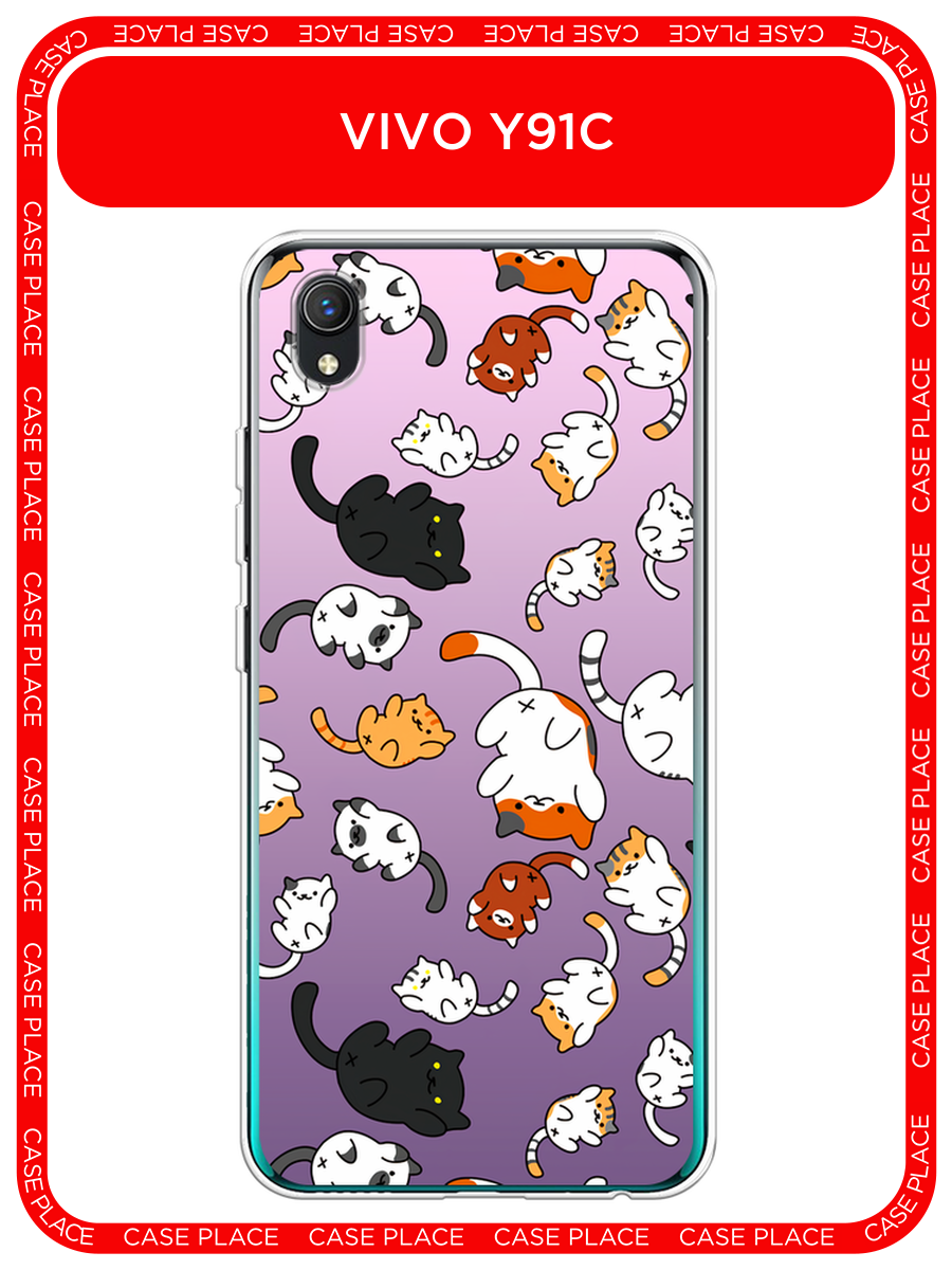 Чехол на Vivo Y1s / Виво Y1s с принтом Котопад