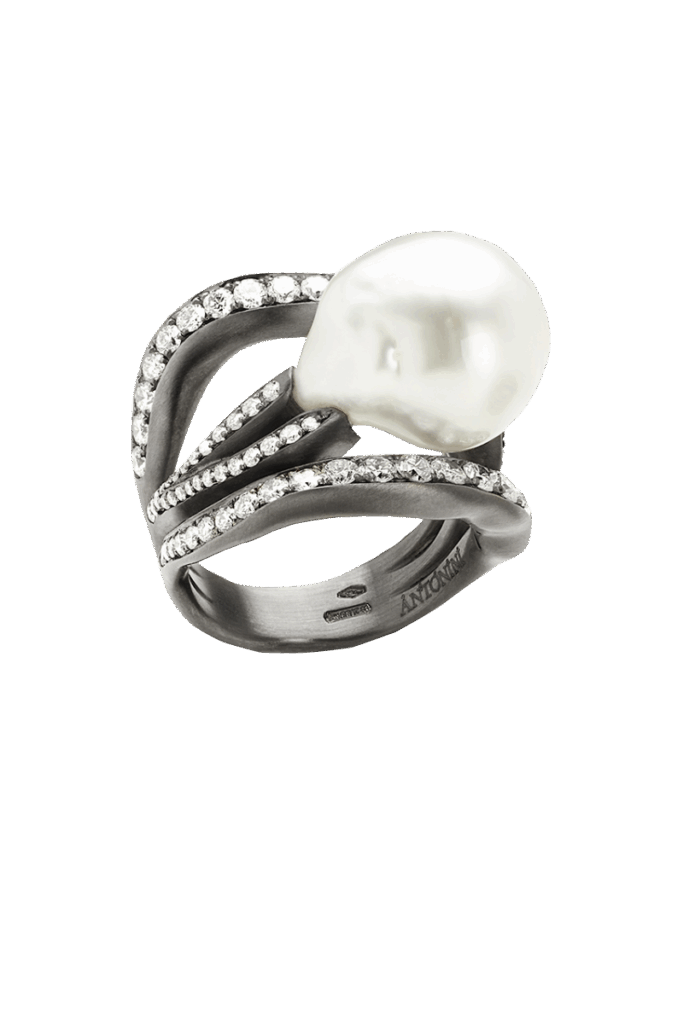 Кольцо, белое золото, 750 проба