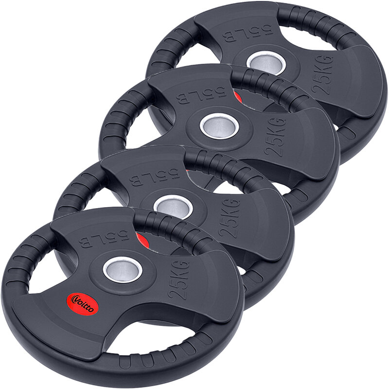 Набор дисков обрезиненных с 3-мя хватами Voitto V-302 25 кг (4 шт) - d51