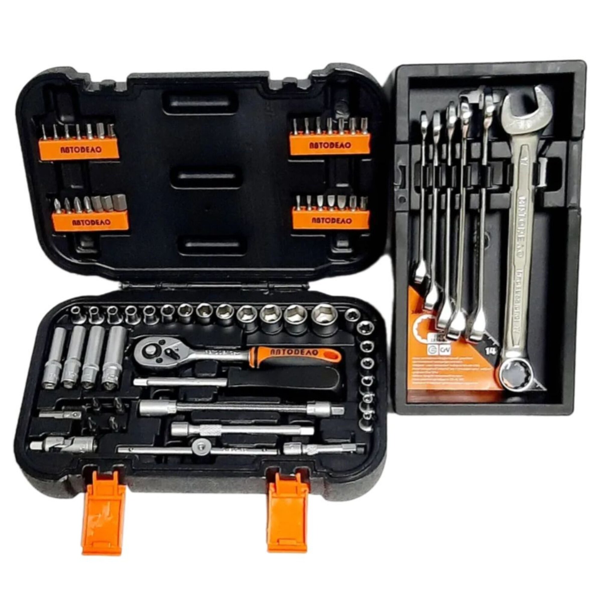 Набор инструментов для автомобиля "Автоdело", 64 предмета + Набор ключей комбинированных, 6 шт. 36064