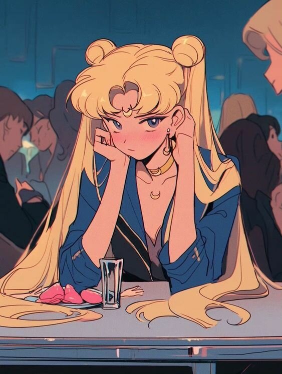 Алмазная Картина "Сейлор Мун" 5D Круглый Бриллиант 40х50 См.