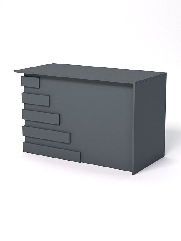 Стол руководителя №8, Темно-Серый. Производитель товара - компания Westcom.