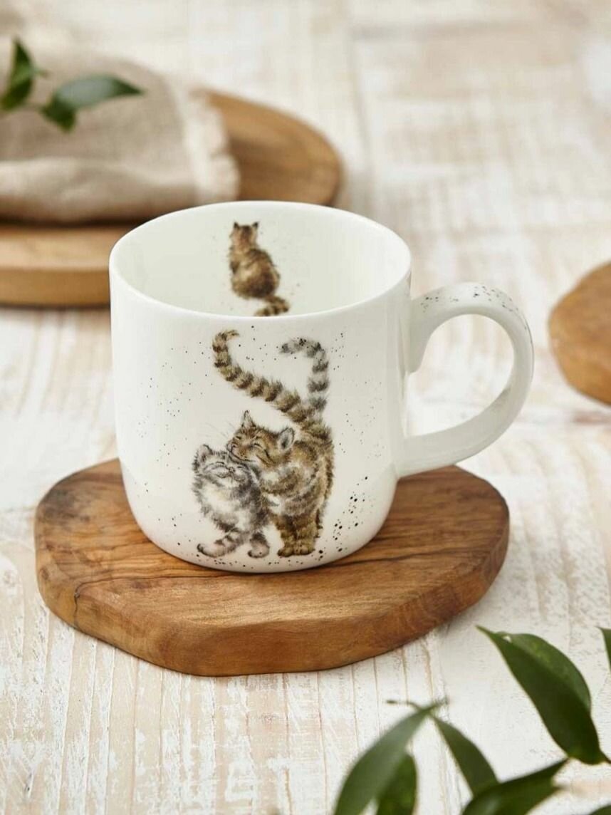 Кружка Royal Worcester "Feline Good Cat" кошки, костяной фарфор, 310мл
