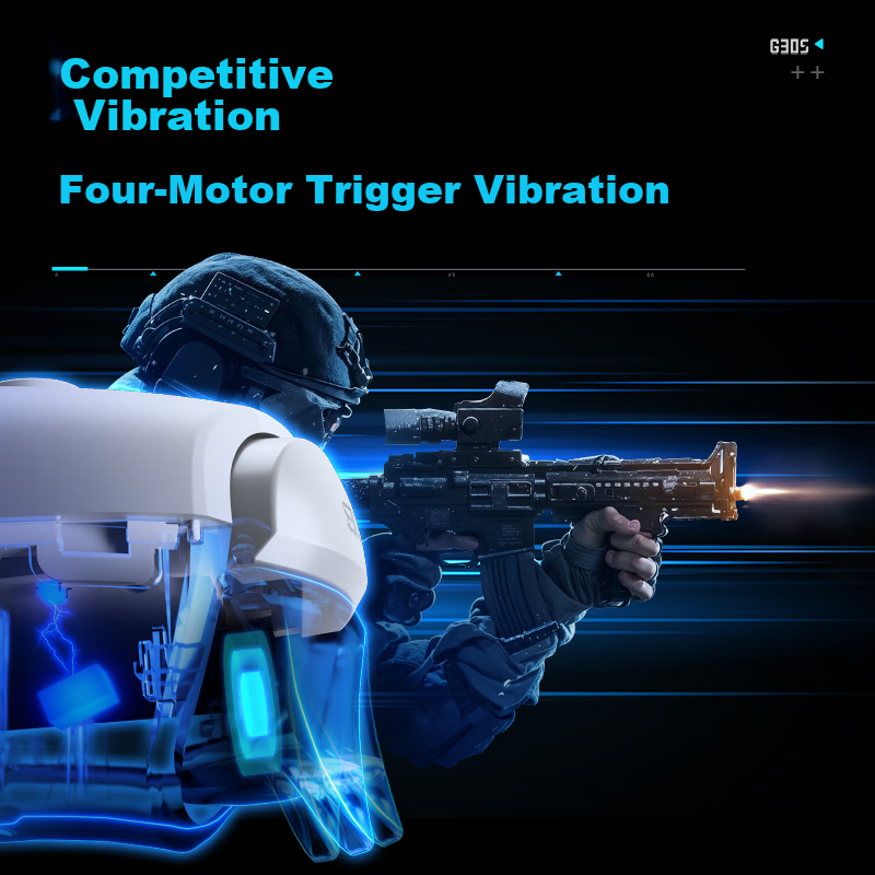 Беспроводной геймпад ThundeRobot G30S Competitive Edition с триггерами и вибрацией - бело-серый для Xbox PC мобильных