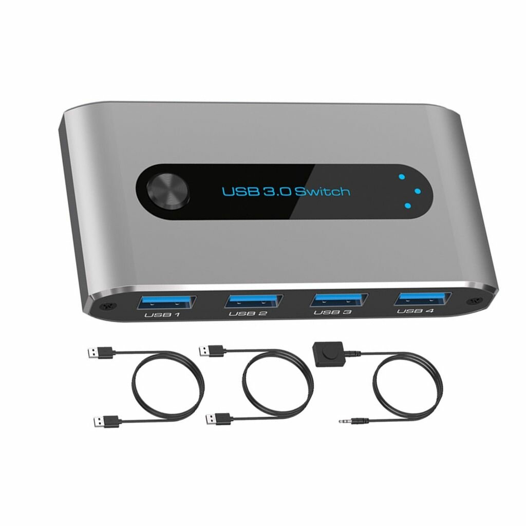 Кабель, USB переключатель для совместного использования принтера два в четыре выхода, 1 комплект